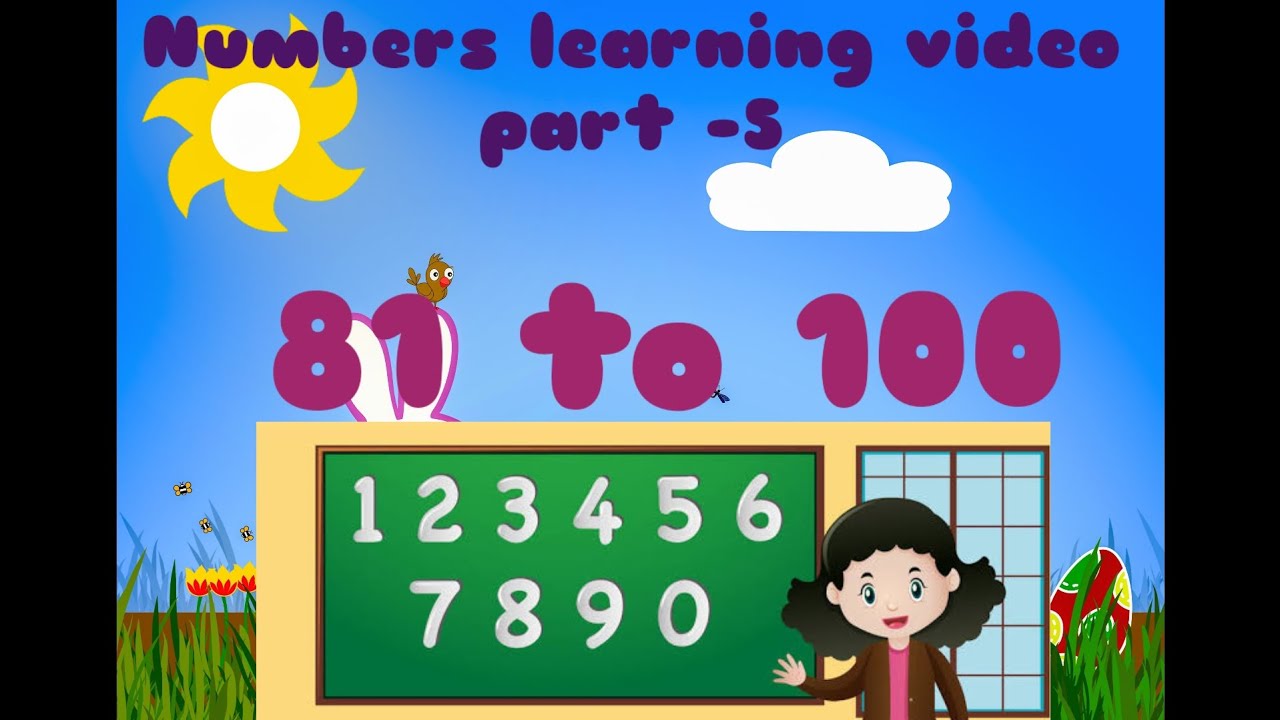 NUMBERS LEARNING PART -5 ( 81 TO 100) - YouTube