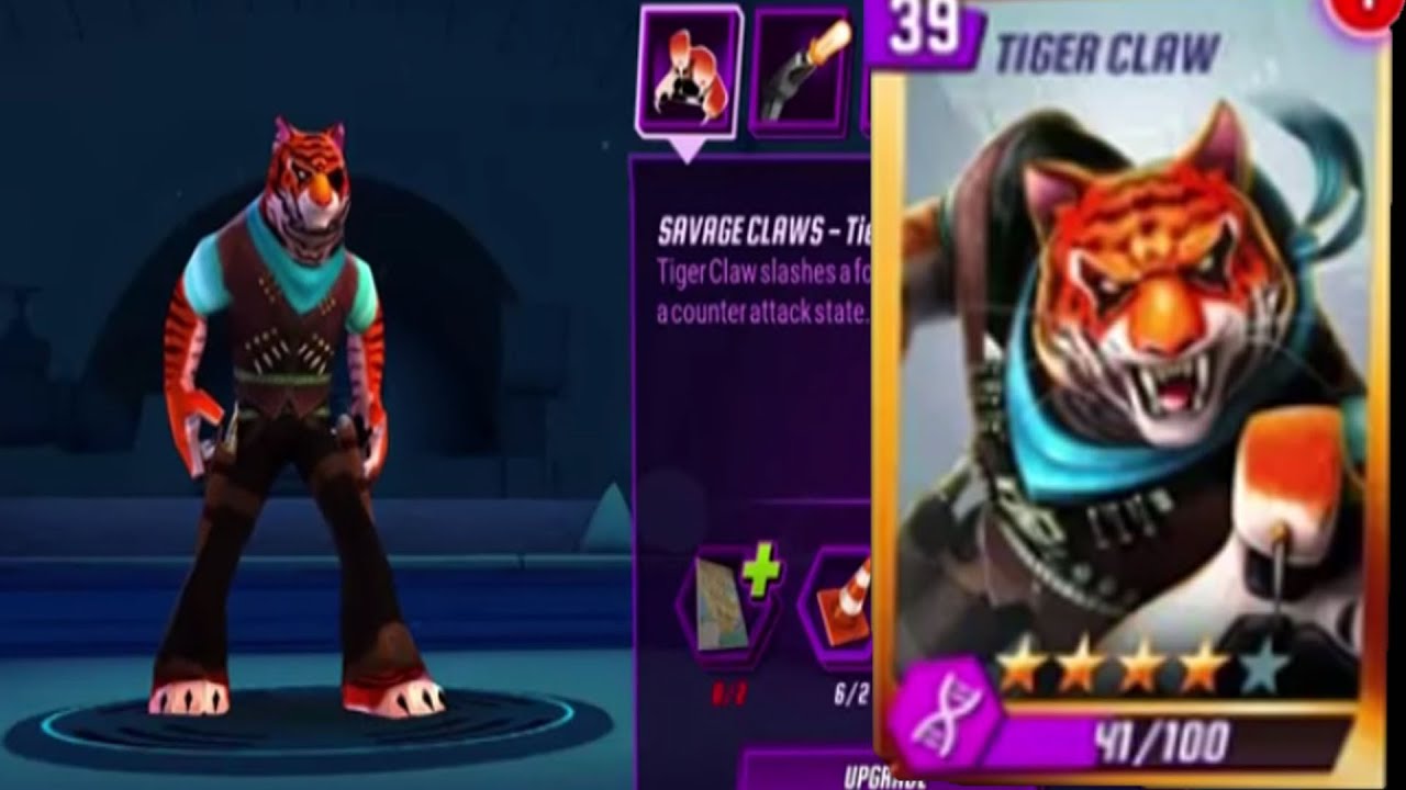 Teenage Mutant Ninja Turtles: Legends- Tiger Claw Solo Gameplay - YouTube