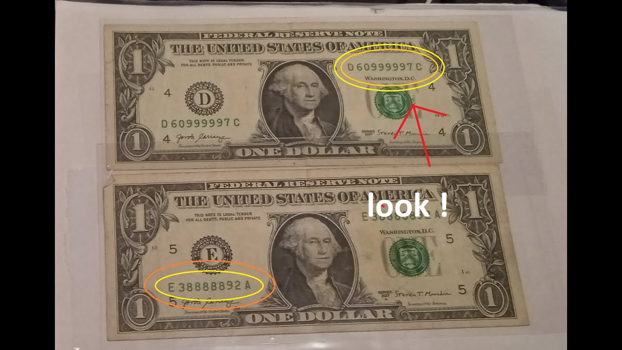 5 in a row fancy serial numbers currency notes - YouTube