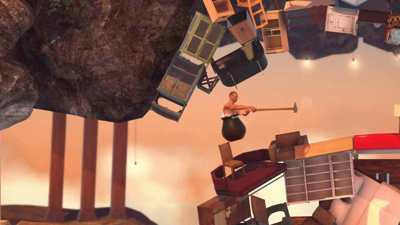 Getting Over it With Bennet Foddy. Trying for 50 wins.. Golden Pot ...