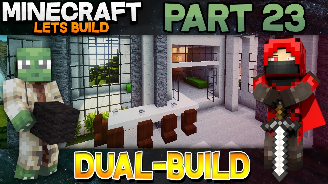 Minecraft Dual Build - Modern House E23 - YouTube
