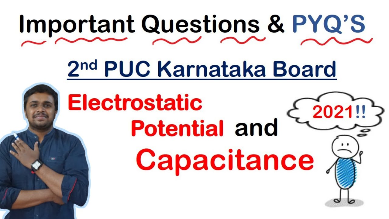 Electrostatic potential and capacitance | Important questions | 2nd puc physics important ...