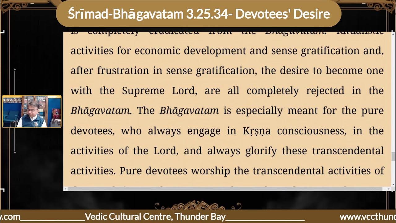 Śrīmad-Bhāgavatam 3.25.34- Devotees' Desire - YouTube