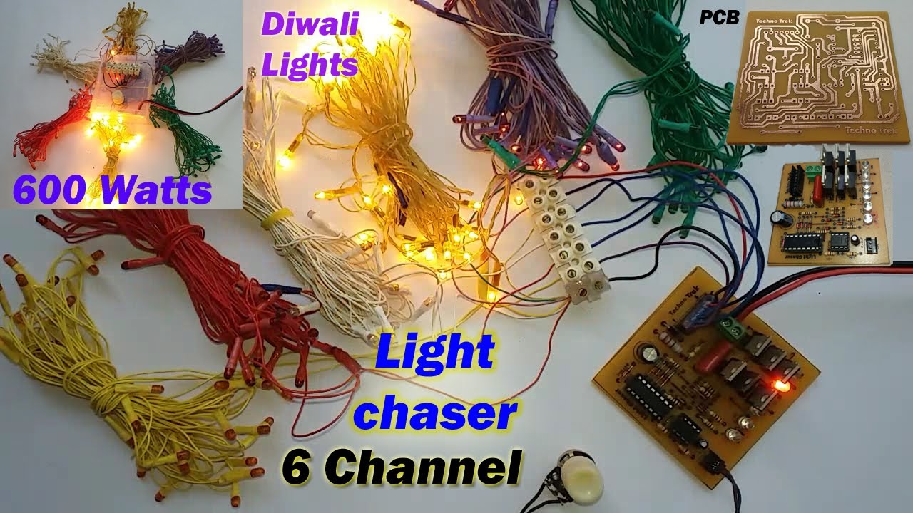 Light chaser 6 channel Lighting| 600W High power - YouTube