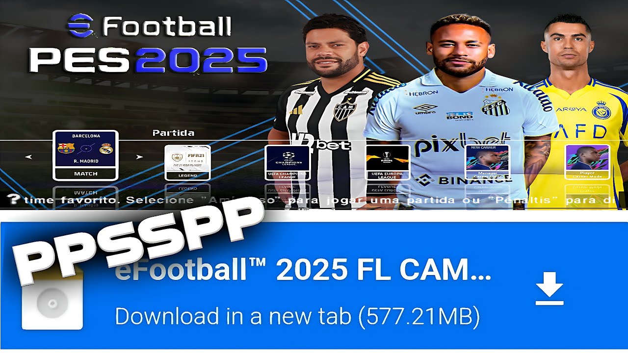 😱EFOOTBALL PES 2025 PPSSPP DWOLOAND MEDIAFIRE! 100% ATUALIZADO ...