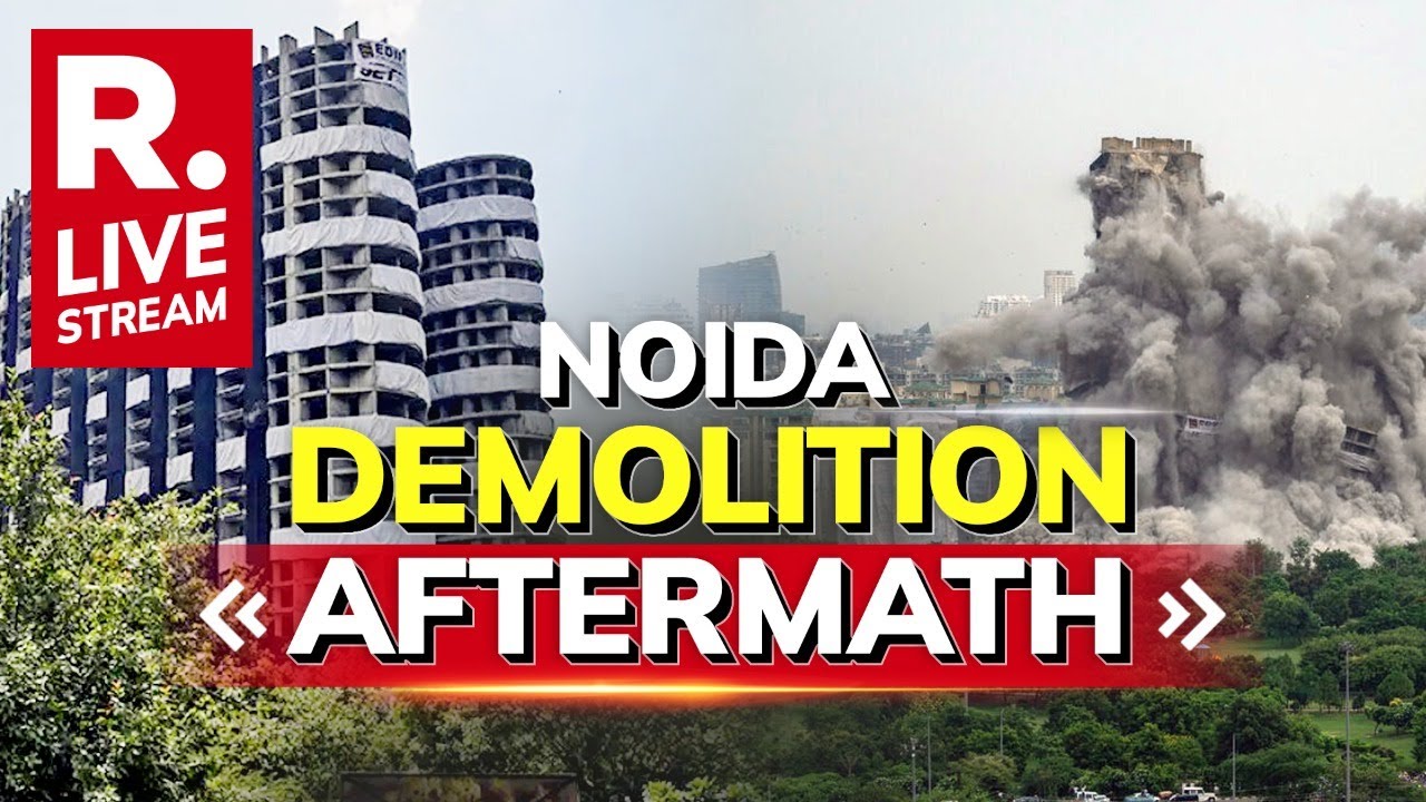 Noida Twin Tower Demolition LIVE: Watch Aftermath Of The 9 Sec ...