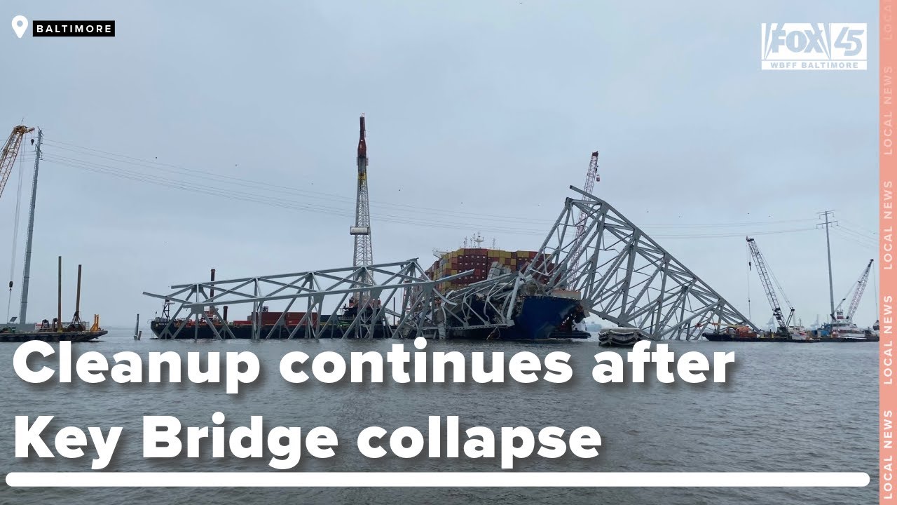 Cleanup continues after the Key Bridge collapse - YouTube