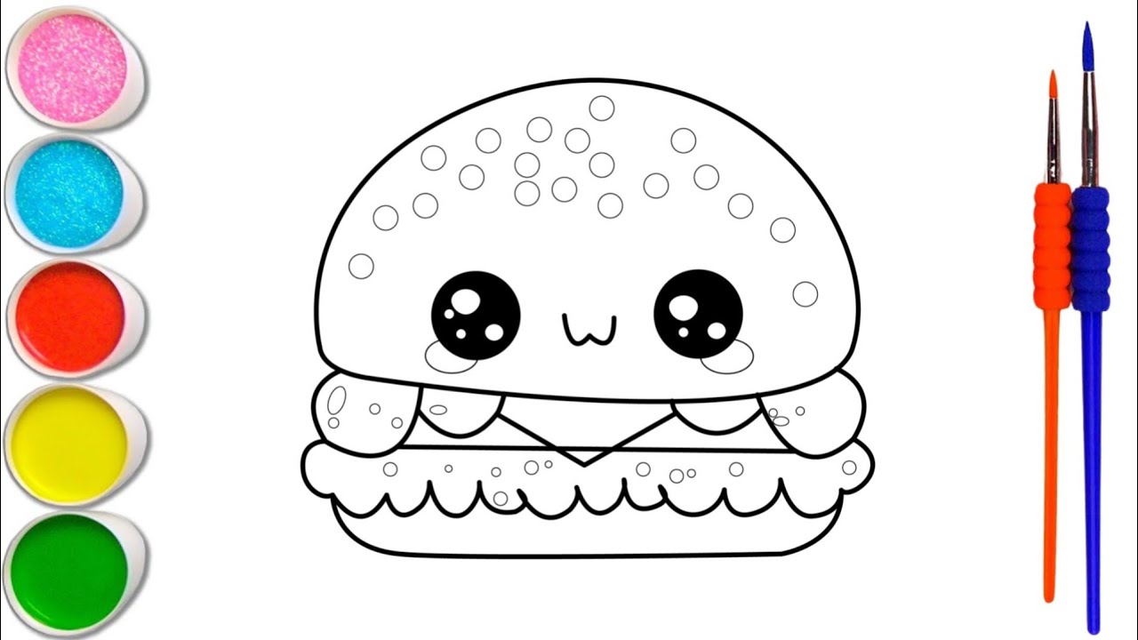 How to Draw FOOD Easy for Kids 🍔🥪🍭🍉 FOOD Drawings Easy | YUMMY Food ...