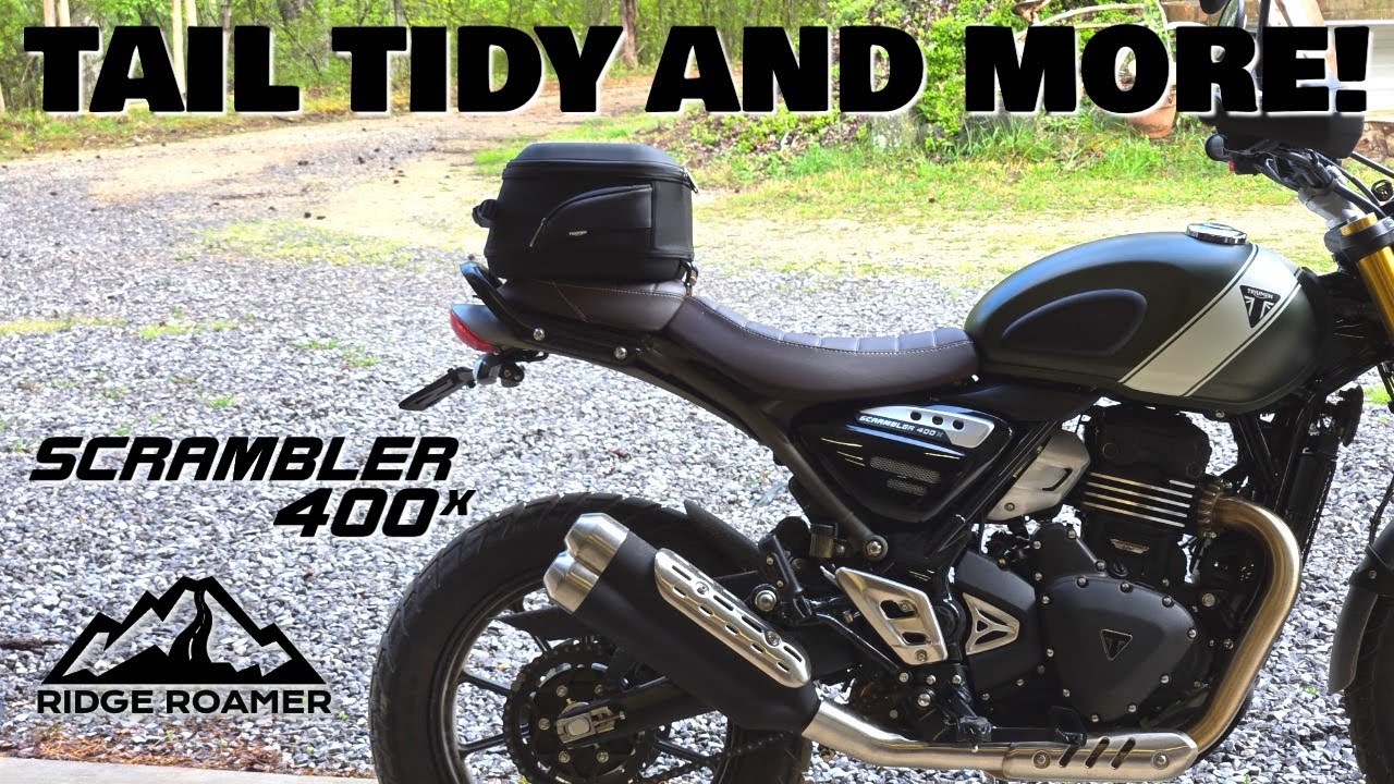Scrambler 400X Initial Mods - Tail Tidy, Tail Bag Storage, Warning ...