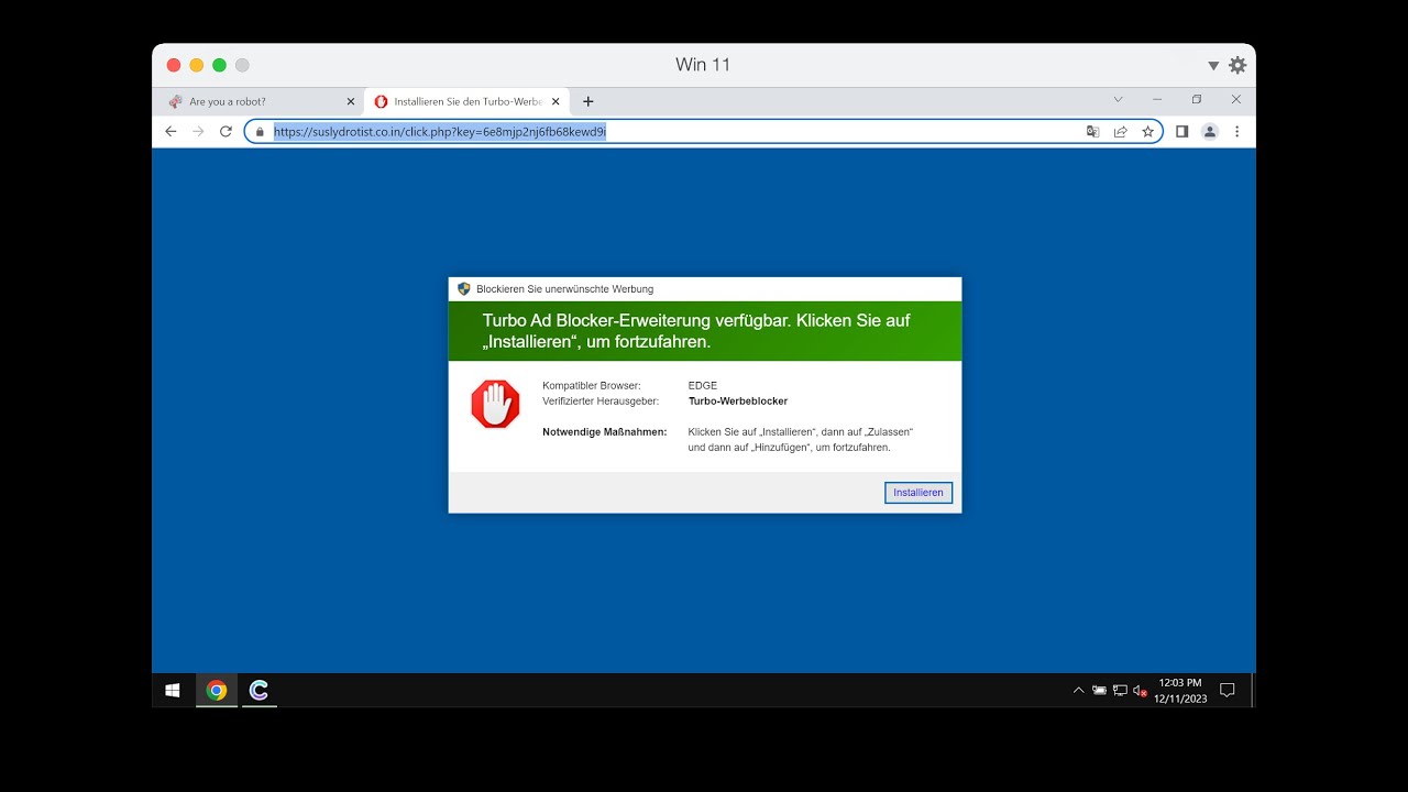Suslydrotist.co.in malicious pop-up removal. - YouTube