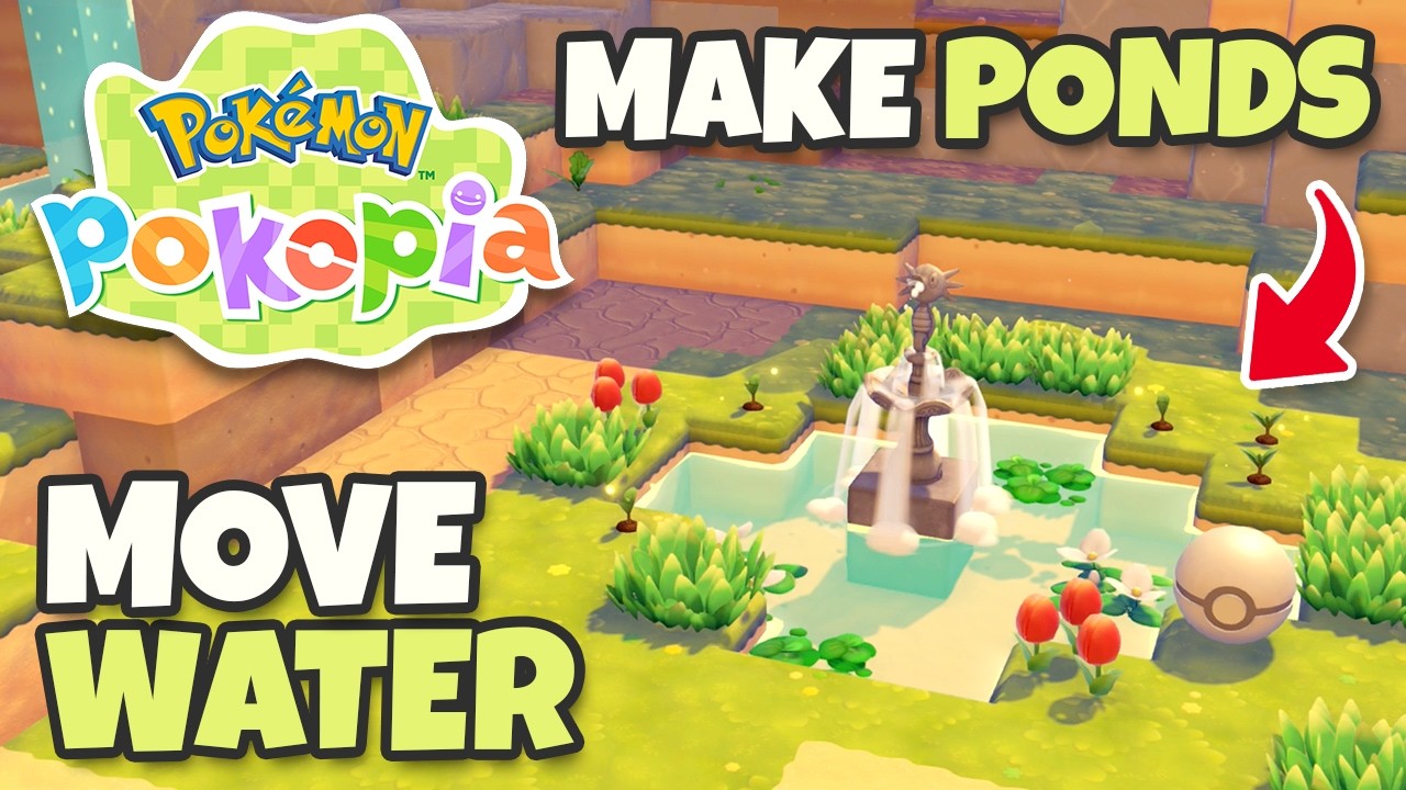 MOVE Water & Make PONDS in Pokemon Pokopia (Pond Build) - YouTube