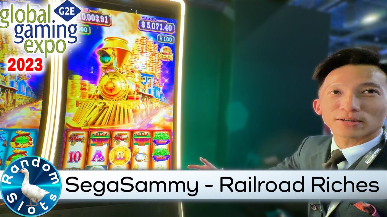 #G2E2023 SegaSammy Railroad Riches Slot Machine Preview - YouTube