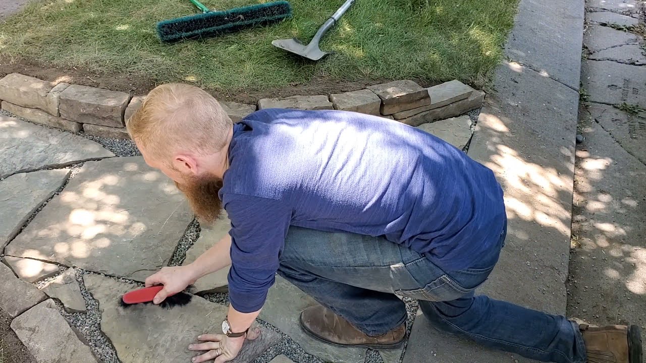 How To Build A Flagstone Walkway Youtube