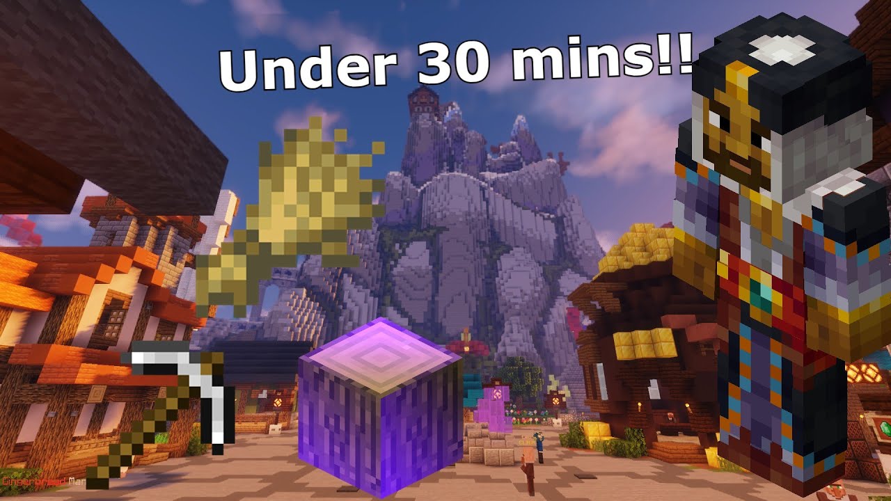 HOW TO GET THE BAZAAR IN UNDER 30 MINS!! (Hypixel Skyblock) - YouTube