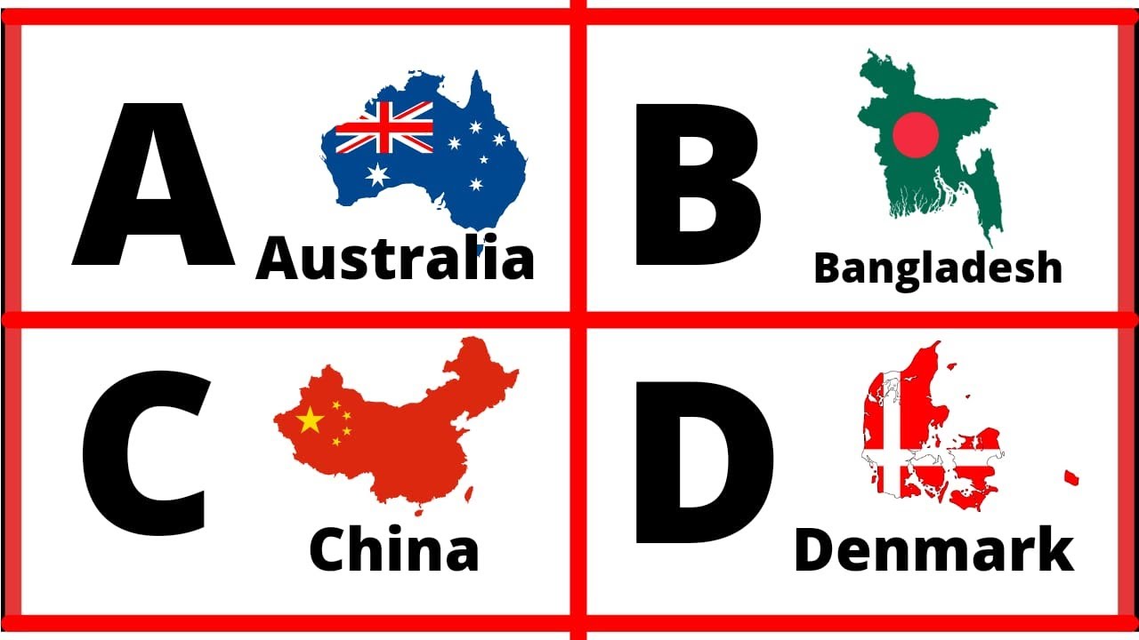 26 Beautiful Alphabets Embellished With Names of Countries | A to Z ...