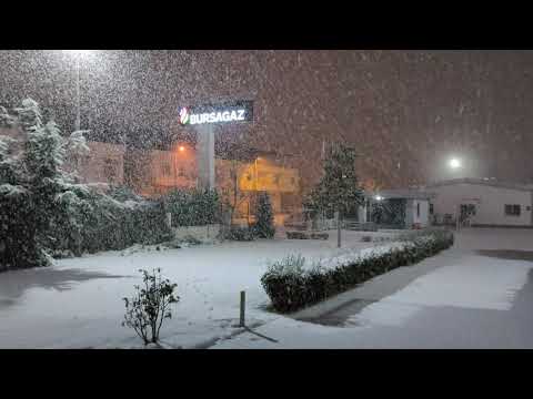Bursa'da Kar Yağışı Nilüfer Köy 2 4k Video #snow #winter