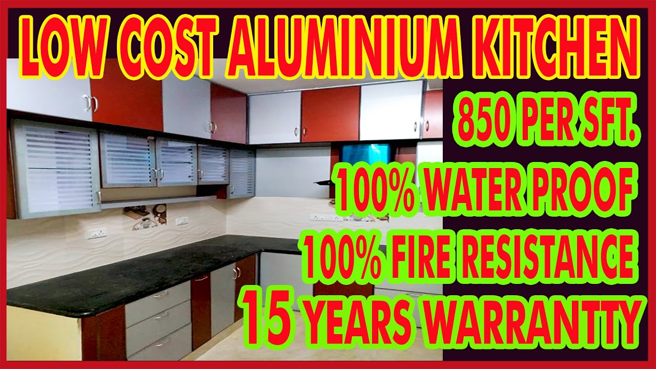 Aluminium modular kitchen | Aluminum kitchen cabinet | LOW BUDGET ACP ...