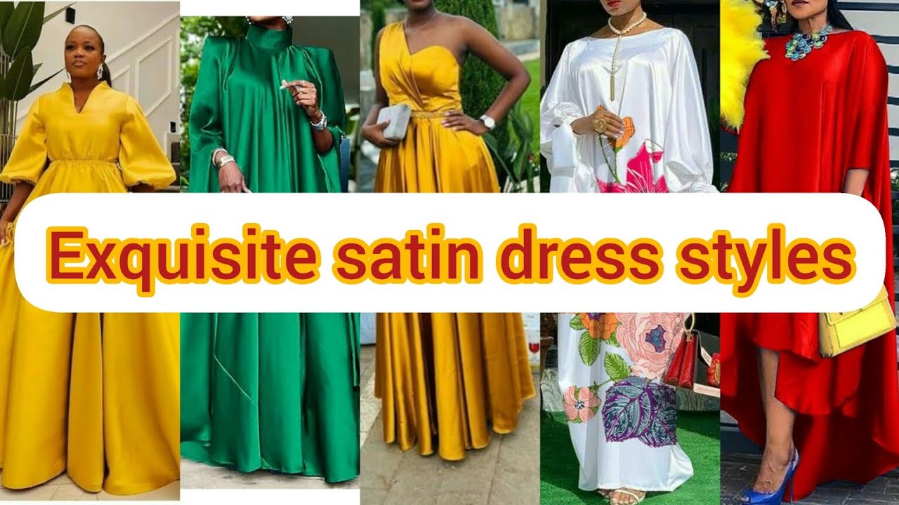 How to style your satin dresses|Satin styles for women| silk dress ...