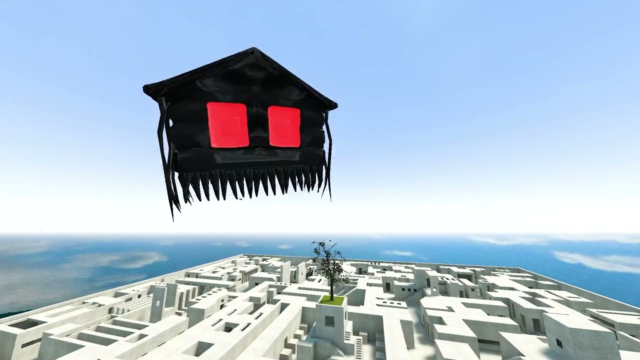 too realistic FLYING HOUSE HEAD - YouTube