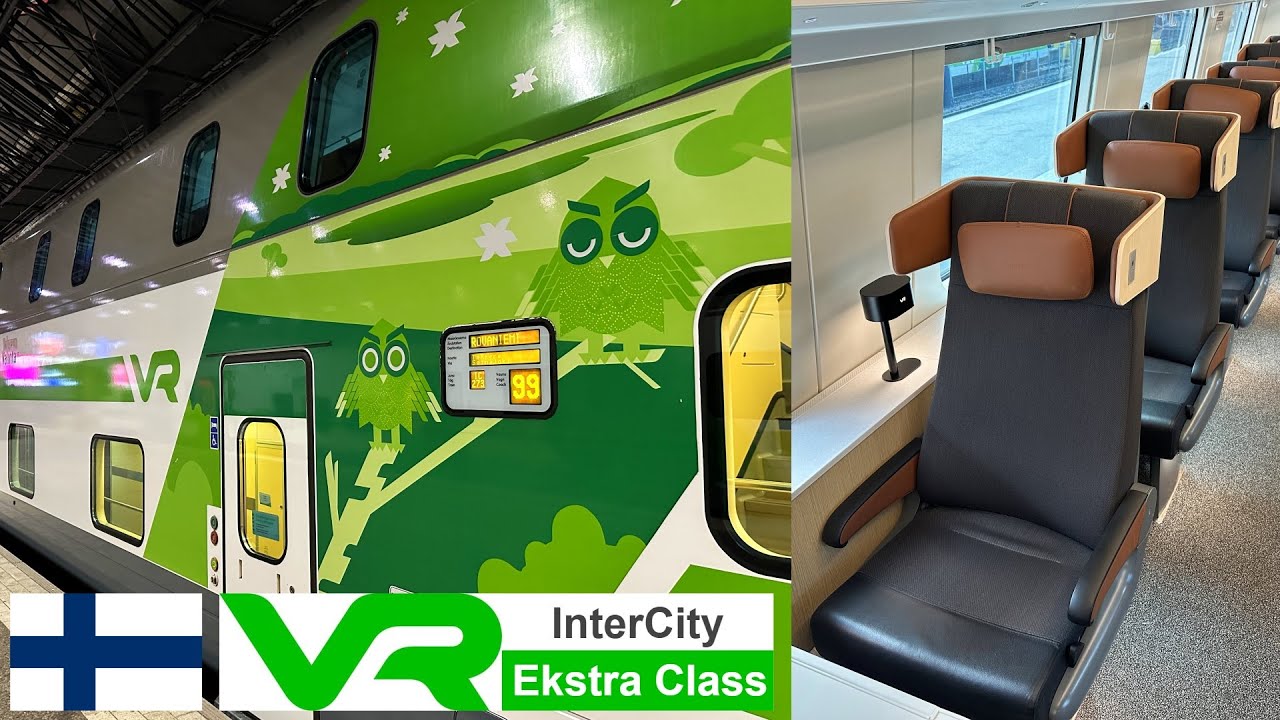 Stunning Finnish Double-Deck InterCity Train in Ekstra Class from ...