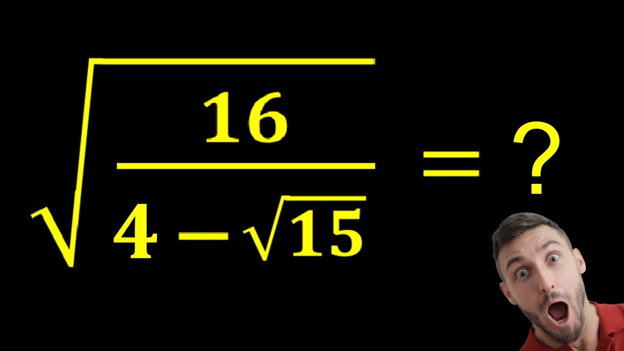 Nice Square Root Math Simplification Algebra Olympiad Youtube 4821