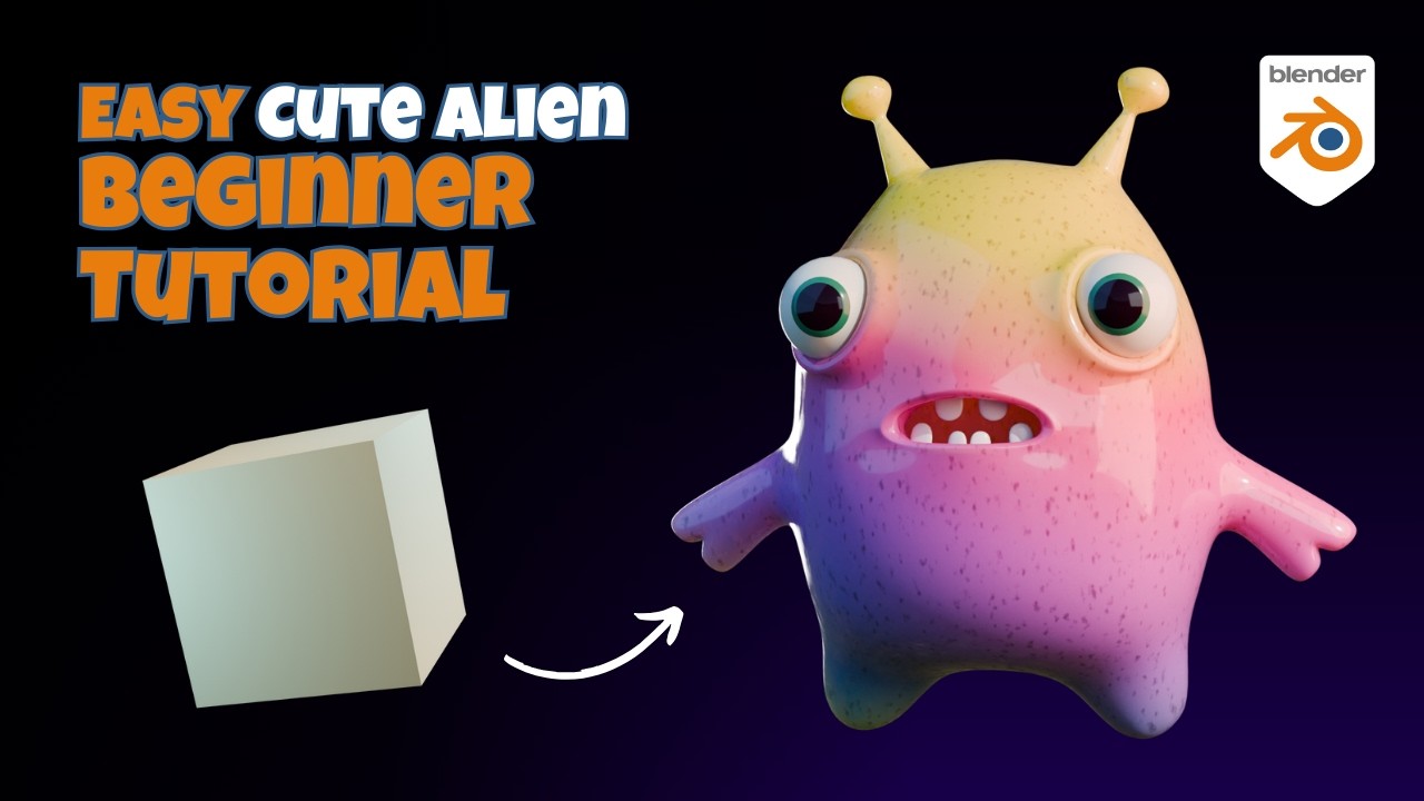 Create a CUTE Stylized Alien Character in Blender (Beginner Tutorial ...