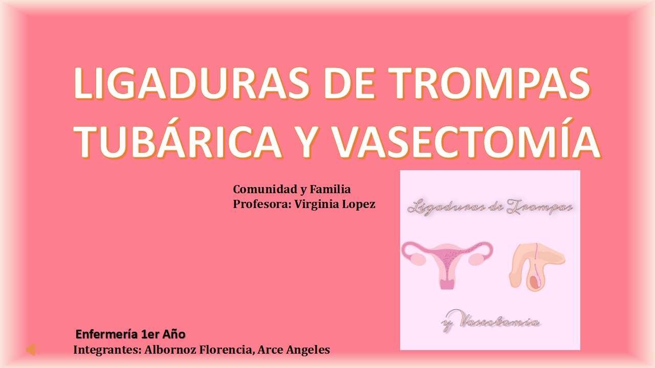 Ligadura de Trompas Tubárica y Vasectomía explicación - YouTube