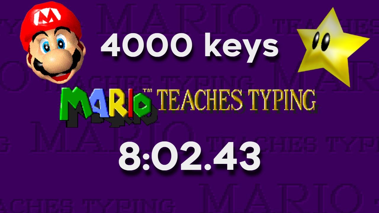 [WR] Mario Teaches Typing - Castle Level Any% (4000 keys) - YouTube