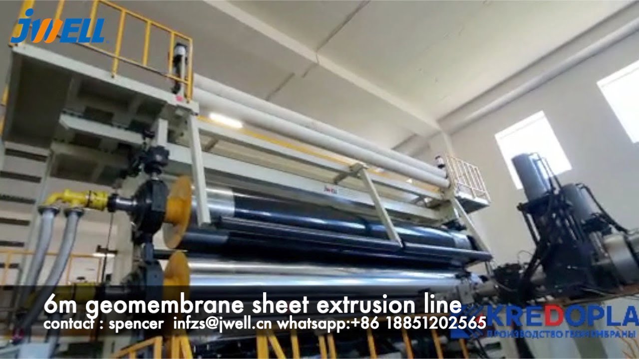 2018 Russia Project | 6m Geomembrane Sheet Extrusion Machine | Jwell ...