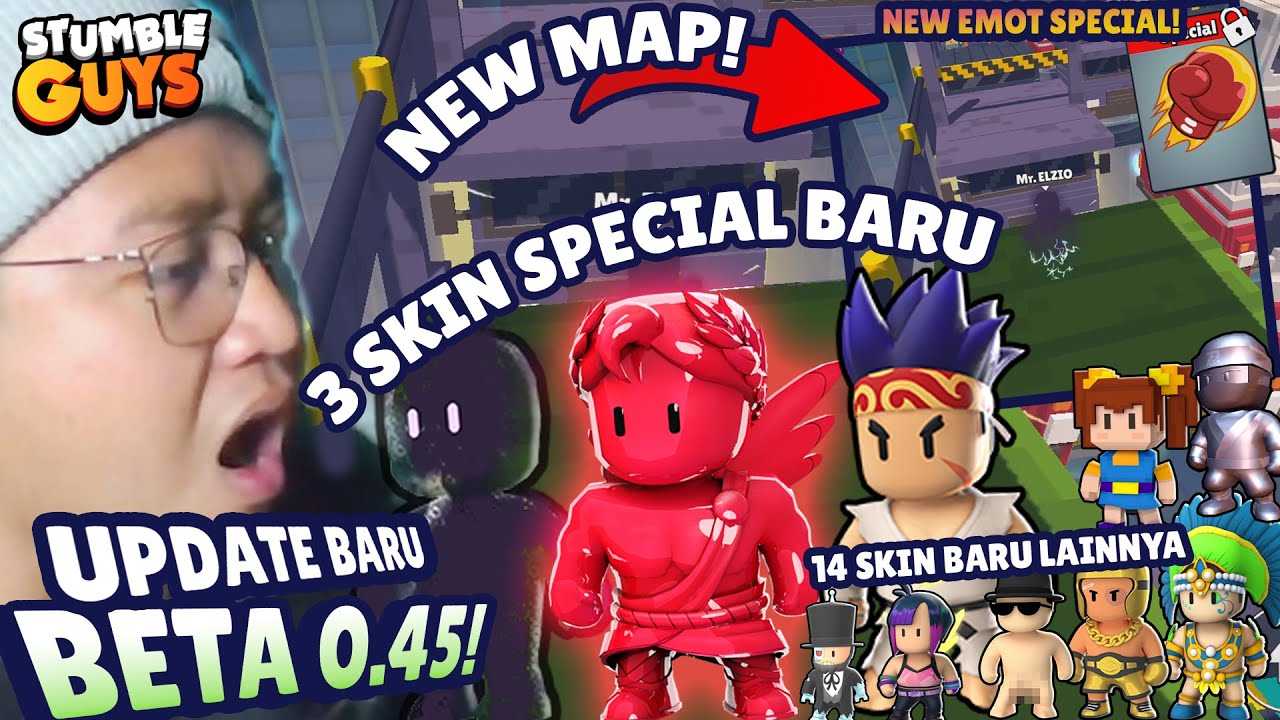 STUMBLE GUYS UPDATE 0.45 TERGILA! MAP BARU SERU! EMOT SPECIAL API! 17 ...