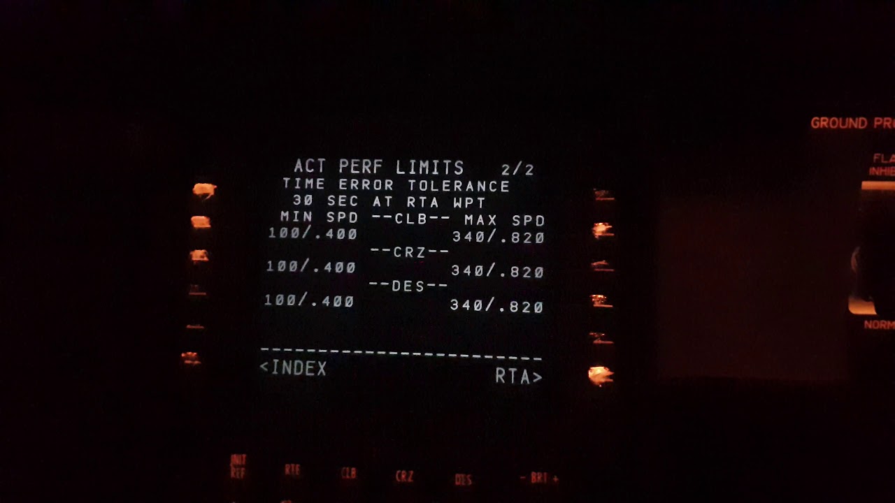 B737 MCDU FMS ACT ECON CRZ page - YouTube