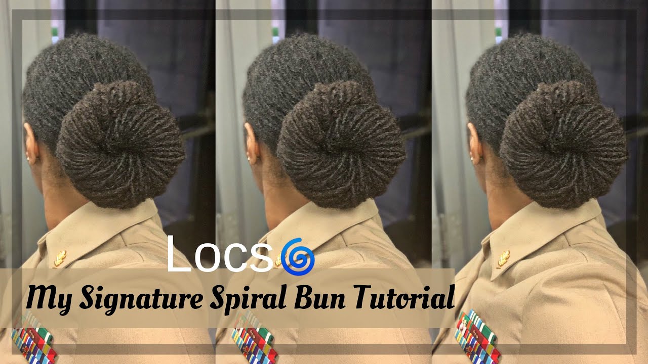 Locs: Military Loc Style: Spiral Bun - YouTube