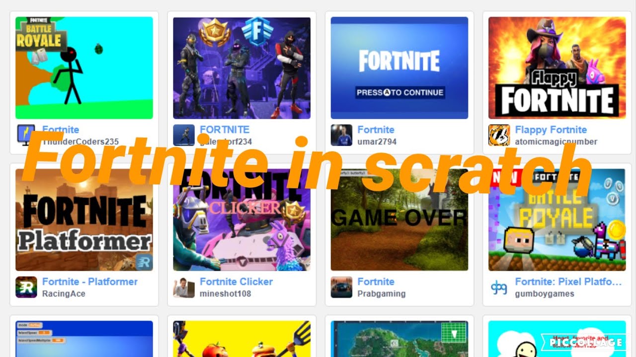 Fortnite in scratch - YouTube