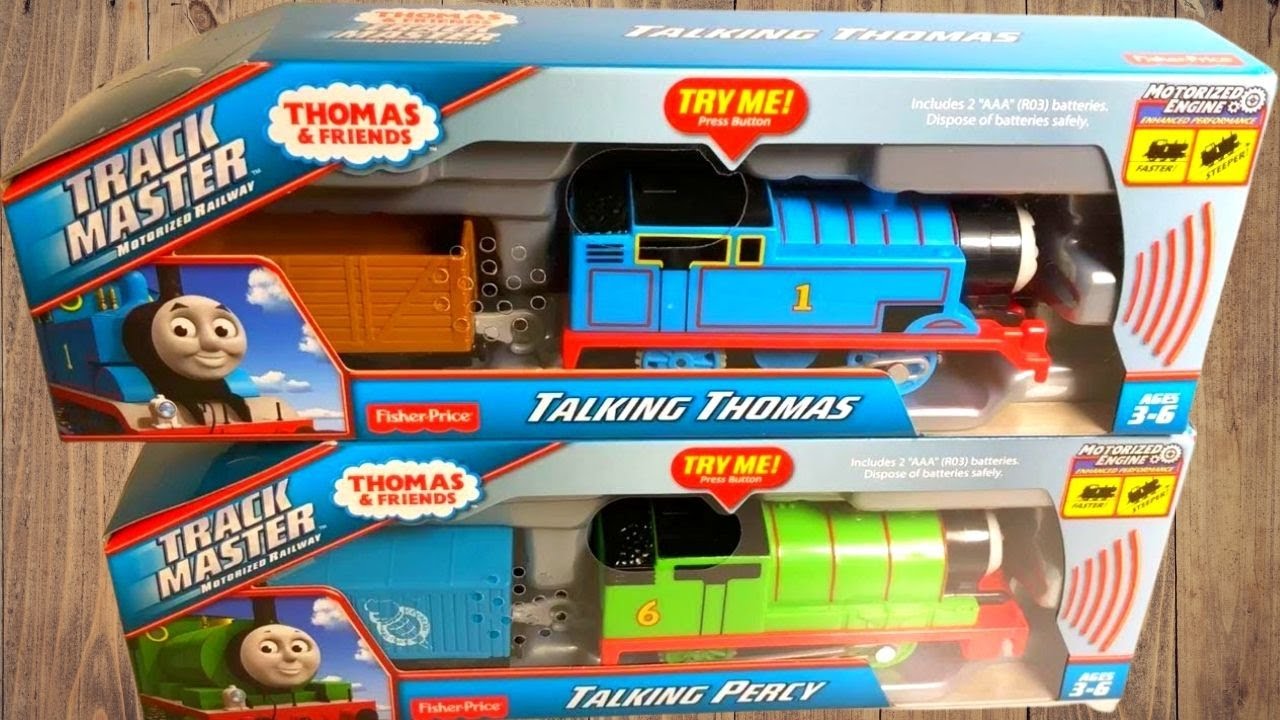 Thomas & Friends Trackmaster Talking Thomas Talking Percy Unboxing ...