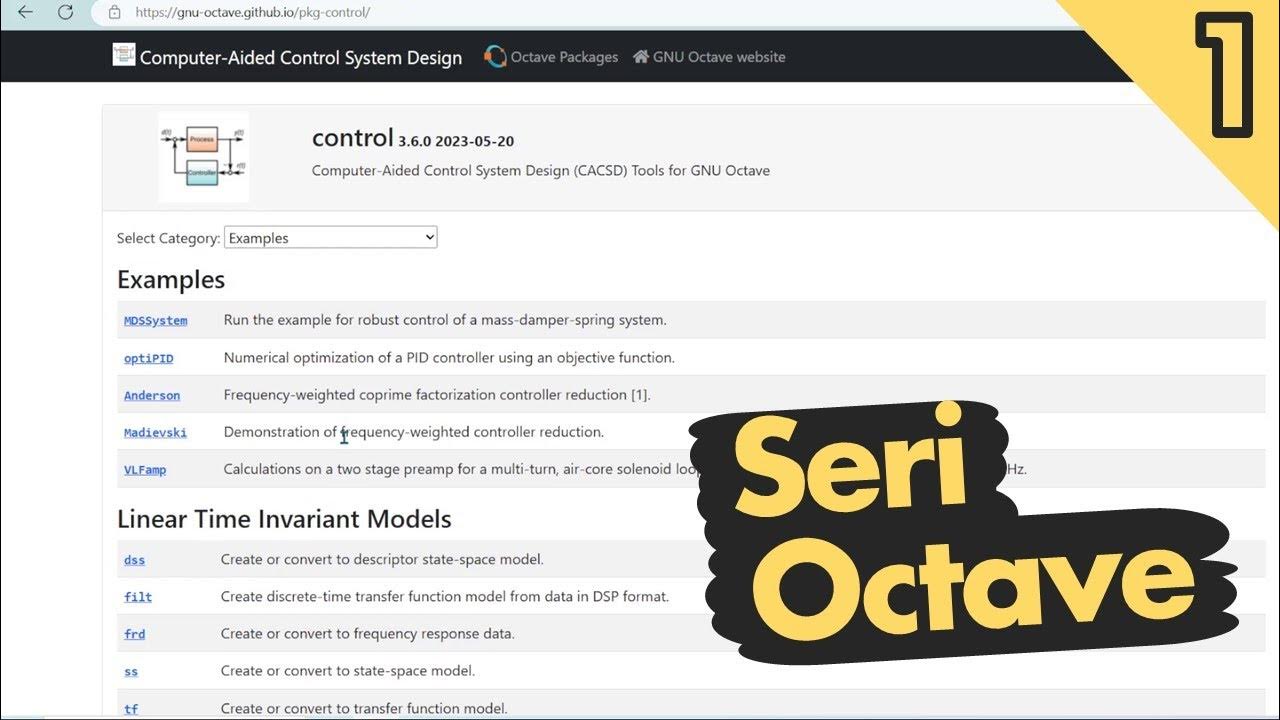 Mengenal Octave dan Control Package (Seri Control dengan Octave part1) - YouTube