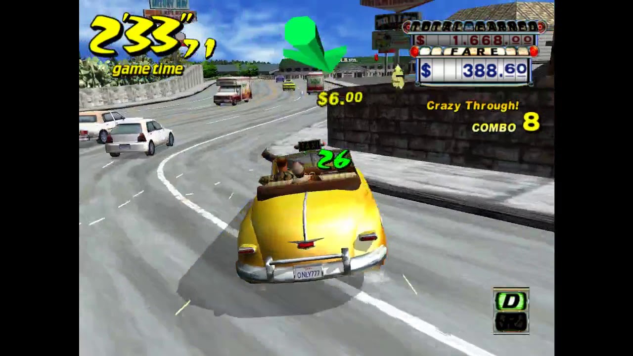 Crazy Taxi:Arcade-5 crazy minutes-Gus - YouTube