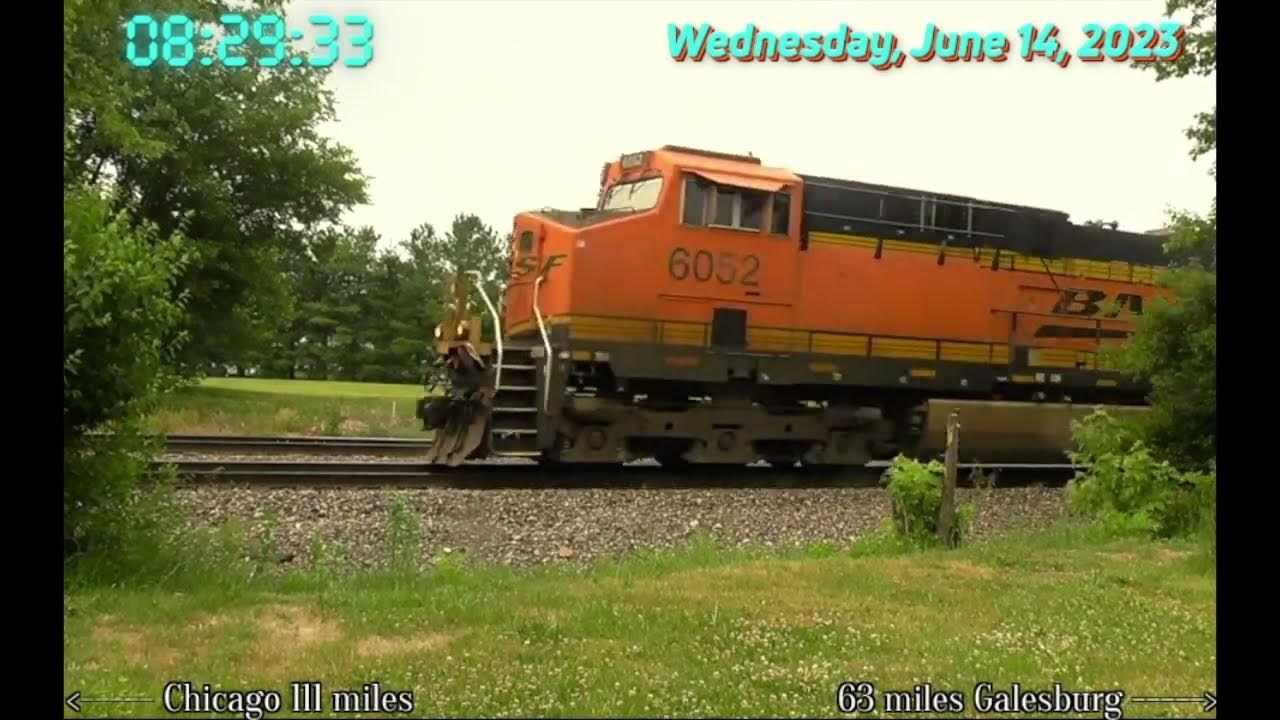 6/14/23 BNSF Mendota Sub Trains w/ Executive MAC, Pepsi Can, Phase I Heritage, K5LA sounding ...