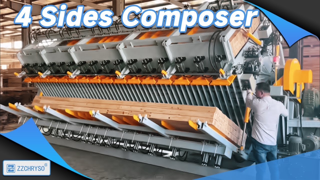 Four Side Hydraulic Composer Machine | Hydraulic Wood Clamp Carrier ...