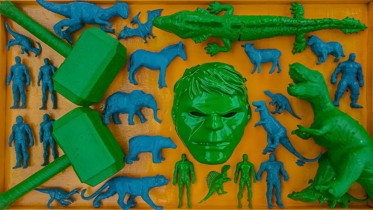 Dinosaurs toys/Avanger toys/Animals toys/muddy toys/cleaning muddy toys ...