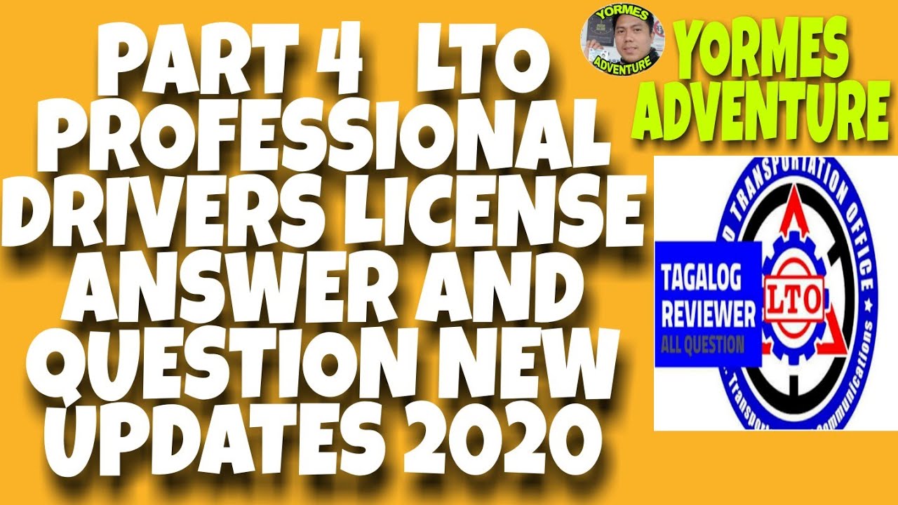 Professional drivers license latest exam reviewer 2023 ORIGINAL COPY ...