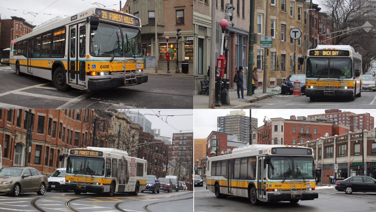 MBTA AN440LFs and D40LFs on Southampton Routes (28 and 39) - YouTube