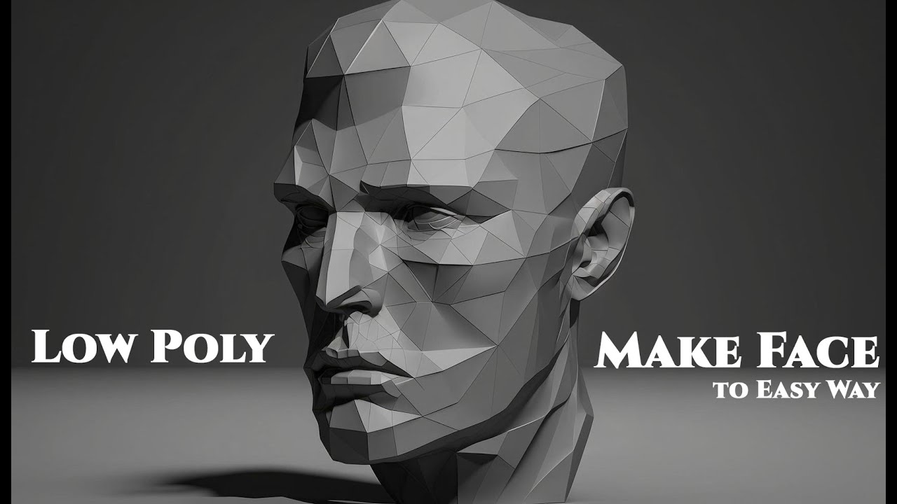 Face Modeling to EasyWay | Low Poly in Blender #blender #lowpoly #3d # ...