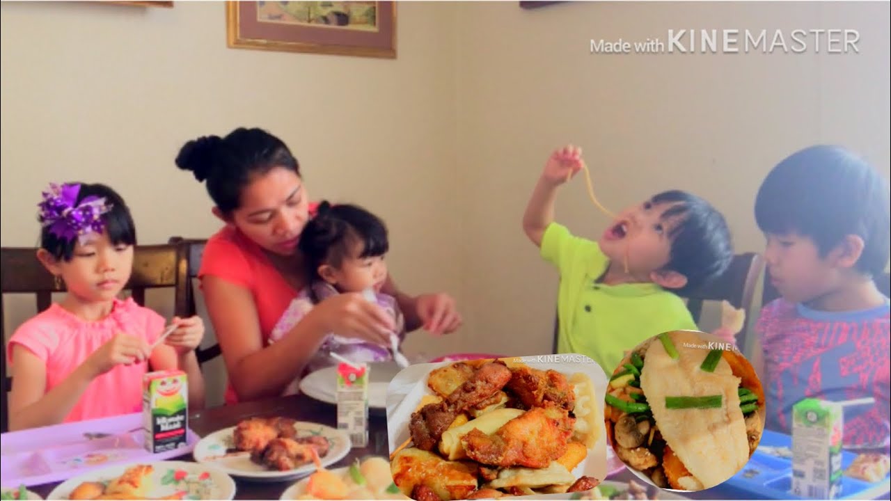 Mukbang with my 4 Babies | Chinese buffet Mukbang - YouTube