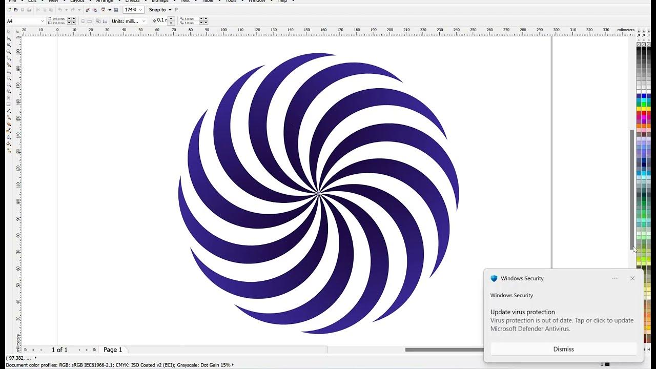 how to make round shape design in CorelDRAW | round shape design kaise ...