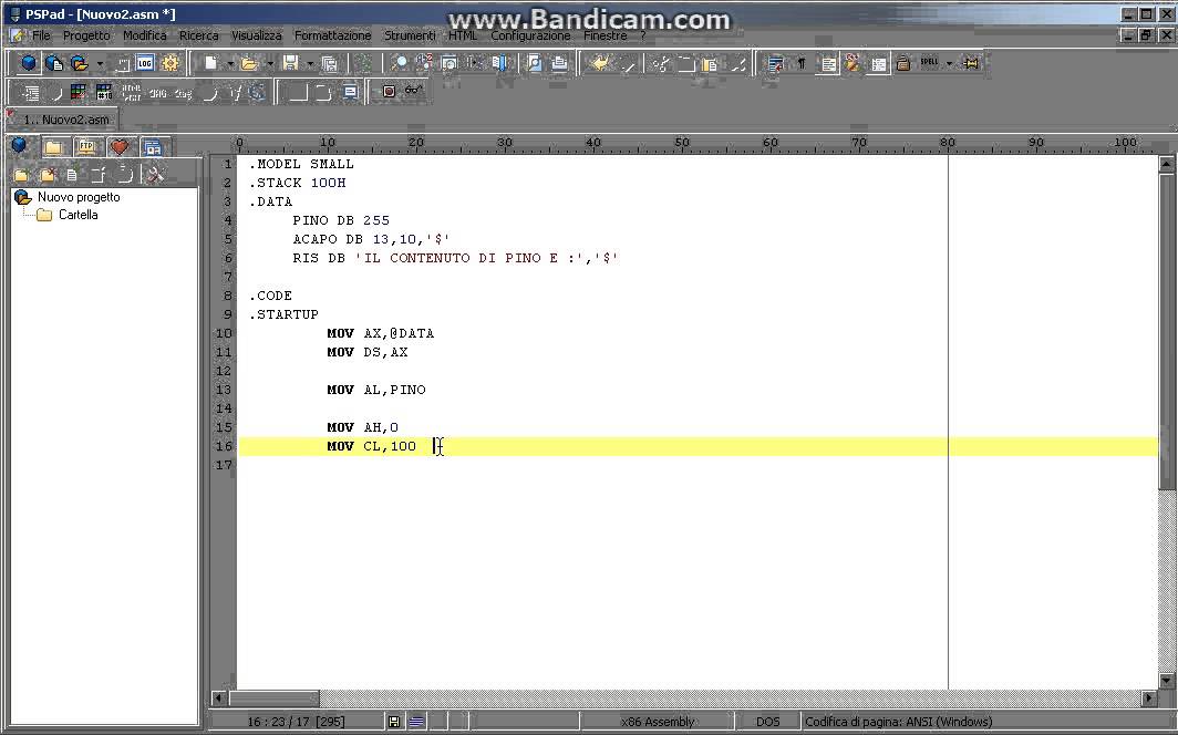 Tutorial 23 - Imparare Assembly (8086) - YouTube