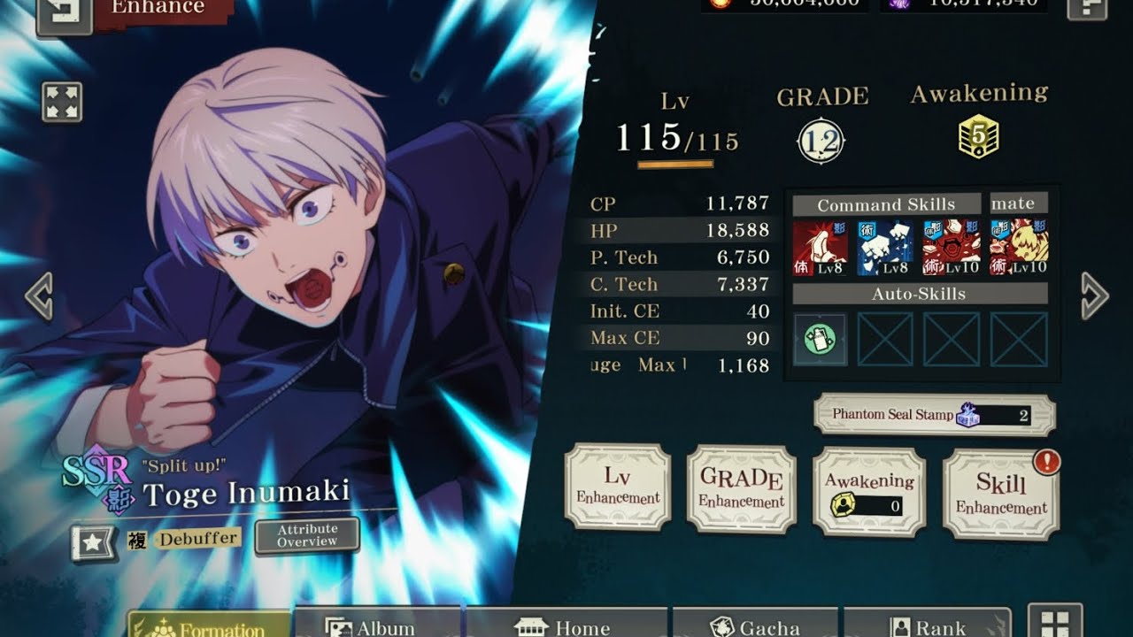 A5 SSR Blue Toge Inumaki Gameplay | Jujutsu Kaisen Phantom Parade ...