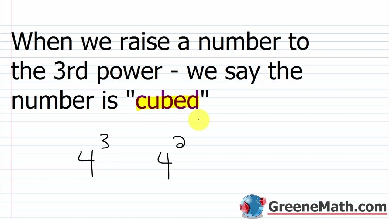 Pre-Algebra Lesson #15 Introduction to Exponents - YouTube