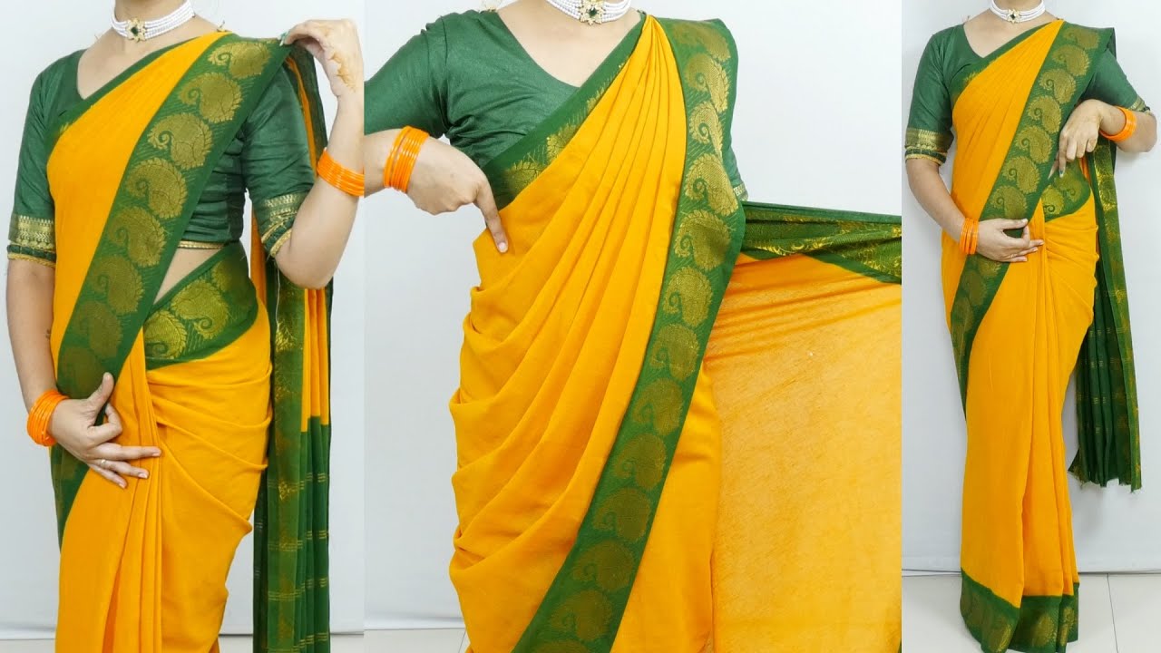 Beginners saree draping for wedding & functions | Very easy way to ...