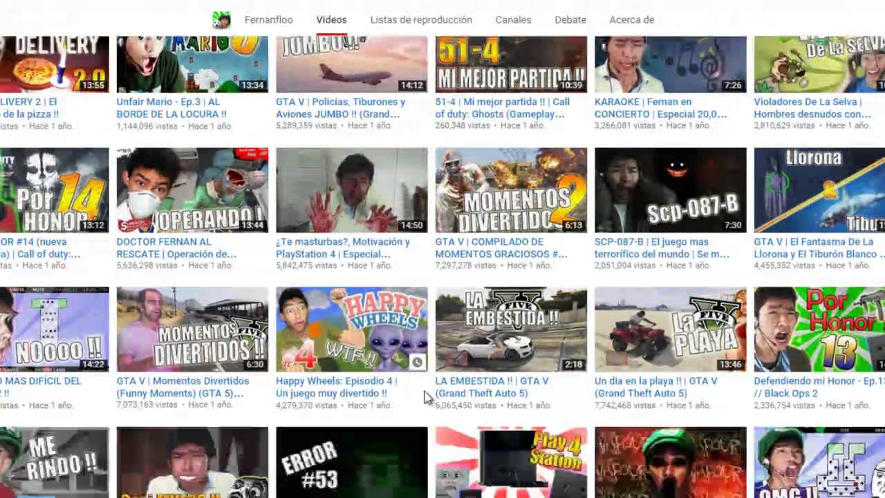 como ver vídeos antiguos de youtubers - YouTube