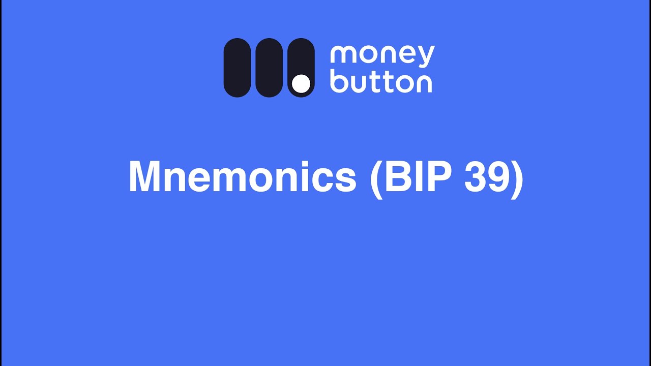 Mnemonics (BIP 39) (Money Button Documentation Series) - YouTube
